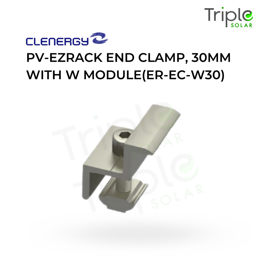 Clenergy Ground Mount End Clamp (ER-EC-W30) | Triple Solar